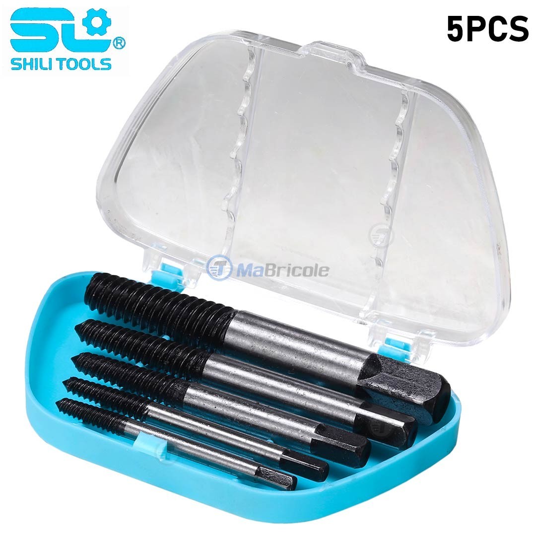 Jeu de 5 extracteurs de vis et boulon 3-18mm avec coffret SHILI TOOLS ...