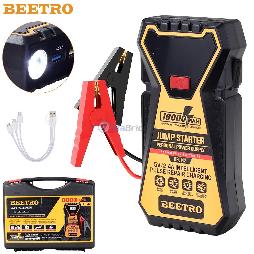 Booster de batterie 600A Power Bank 16000mAh avec torche et valise ...