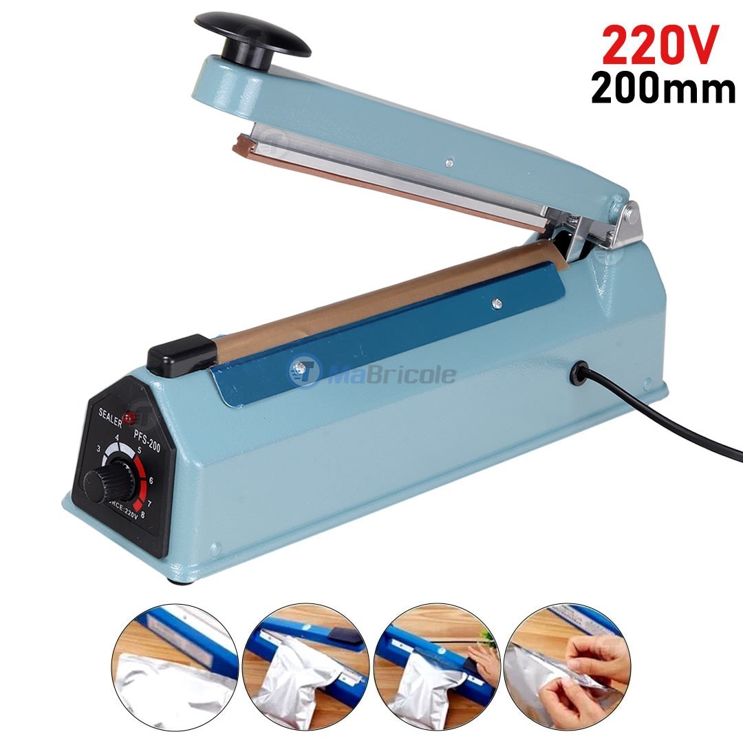 Soudeuse sac plastique PP/PE tension réglable 220V 200mm YTL | FS-200 ...