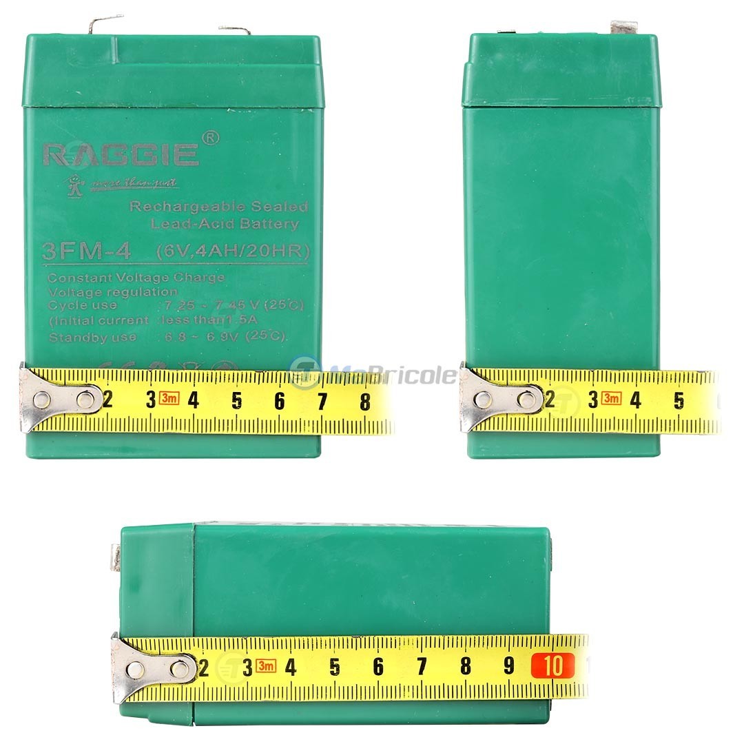 Batterie rechargeable au plomb scellée 6V 4AH RAGGIE | 3FM-4