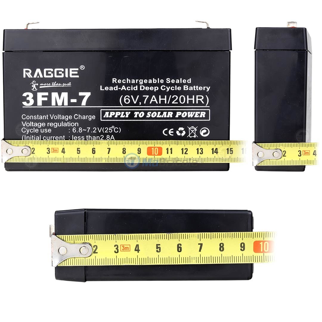 Batterie rechargeable au plomb scellée 6V 7AH RAGGIE | 3FM-7