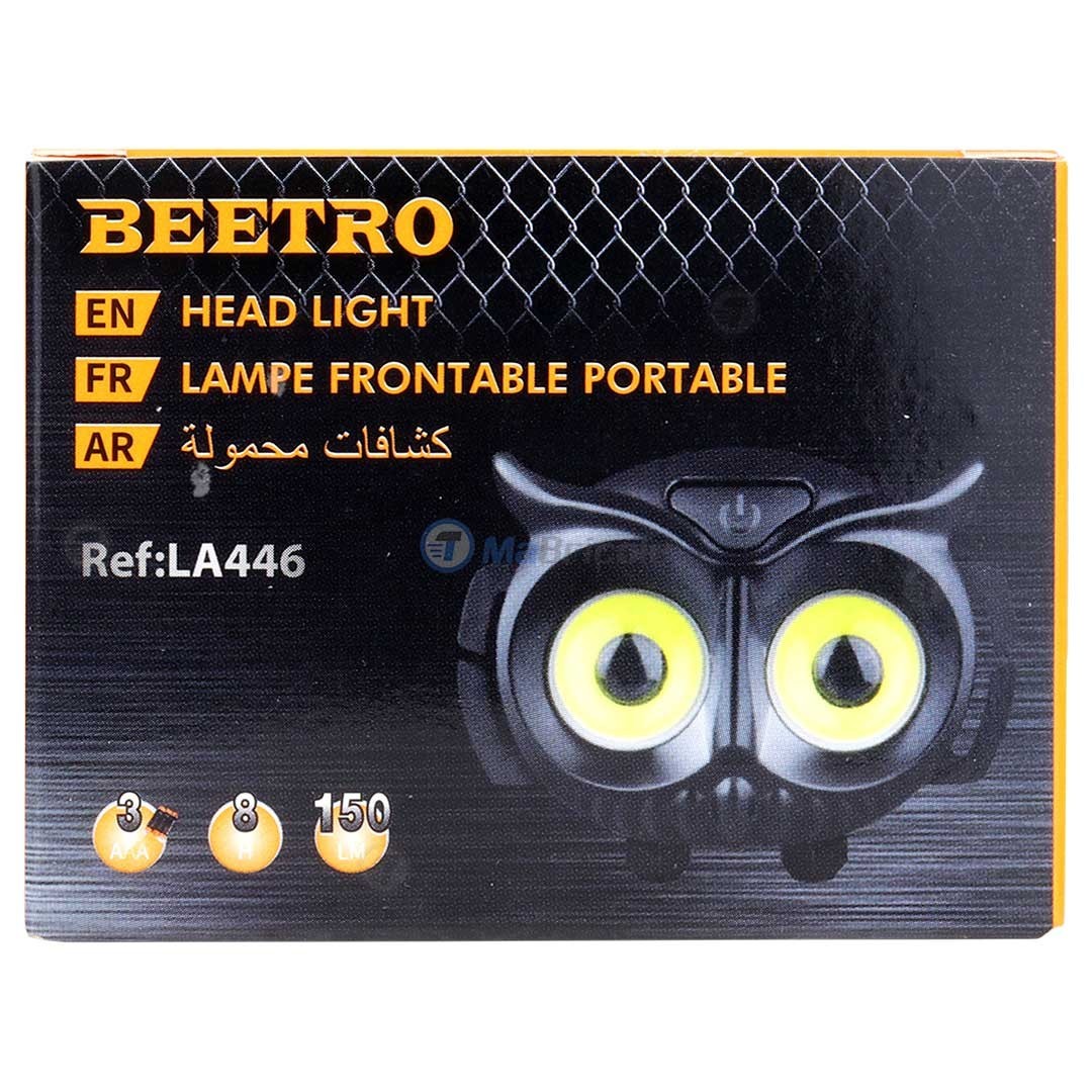Lampe torche frontale, Lampe de tête LED Hibou 150LM BEETRO | LA446