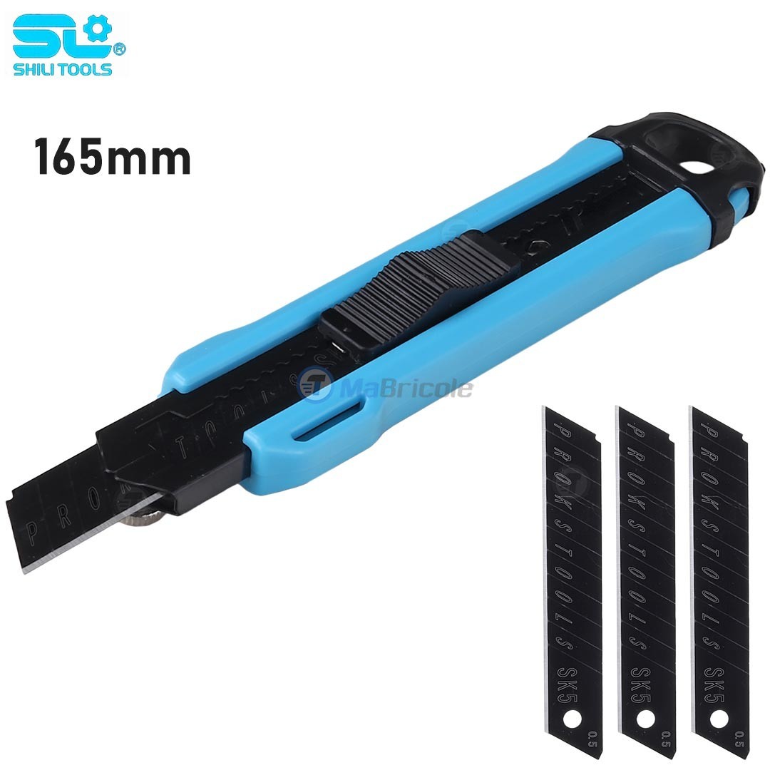 Cutteur utilitaire 165mm lame 18*100mm SHILI TOOLS