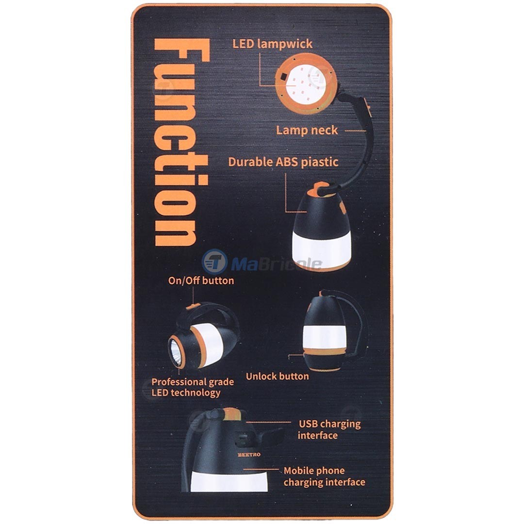 Lampe LED rechargeable multiusages 3W 10 SMD BEETRO | LA285