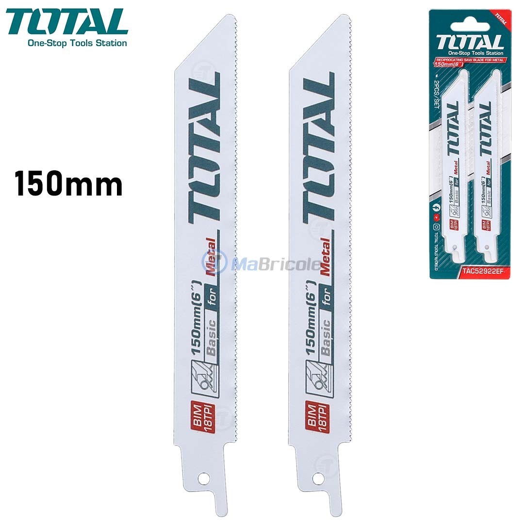 Lame de scie sabre pour métal 150mm TOTAL | TAC52922EF