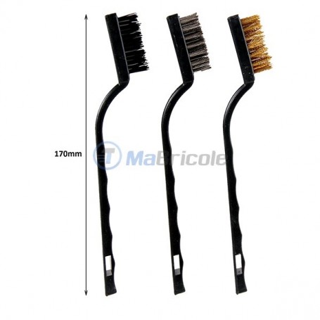 Jeu de 3 brosses métalliques 7" 35mm EMI Tools | 6313083