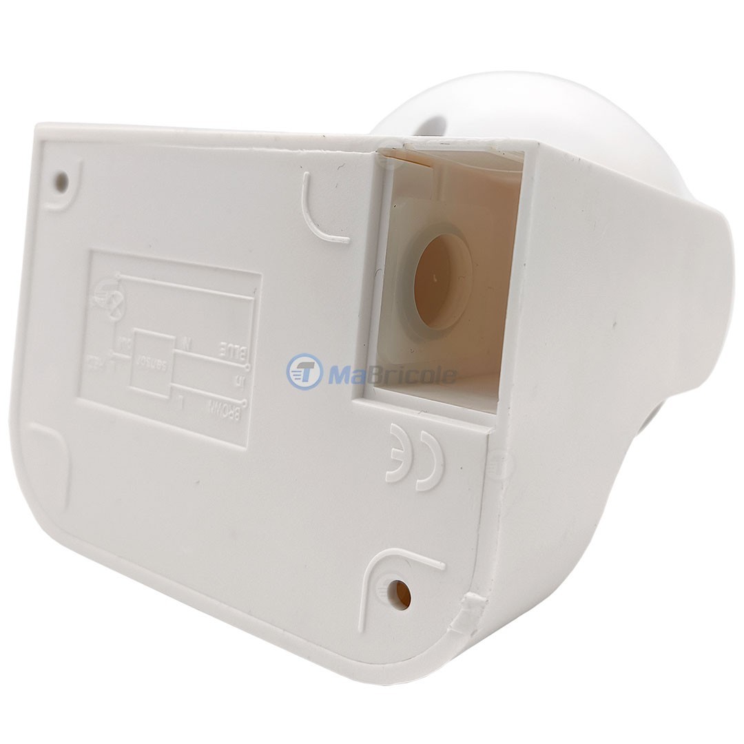 Détecteur de mouvement pivotant Capteur infrarouge 12m 180° AVEL | MaBricole | Algérie