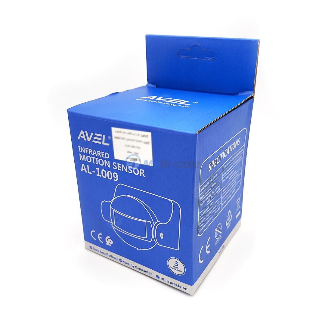 Détecteur de mouvement pivotant Capteur infrarouge 12m 180° AVEL | AL-1009