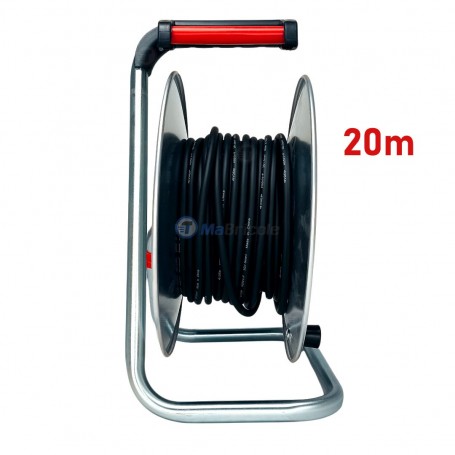 Rallonge et enrouleur électrique 20m 3*2,5mm câbles en cuivre CROWN ...