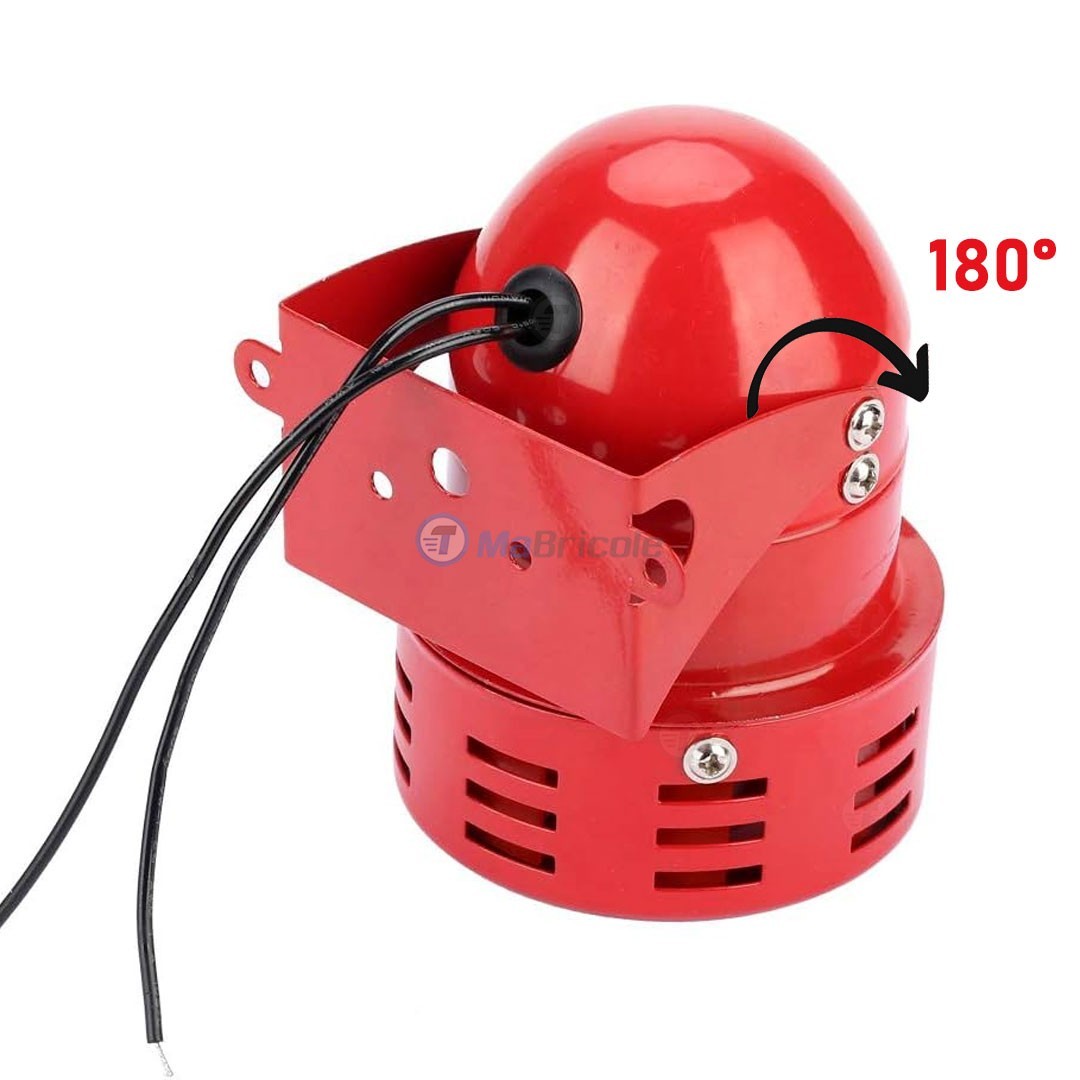 Mini sirène à moteur 220V Model MS-190 rouge AVEL | MS-190