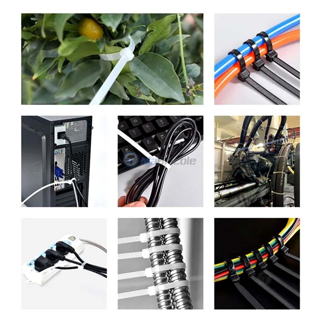 Collier de serrage en plastique 7x200mm BLANC 100 Pcs OZTURK | CP7200-B100P