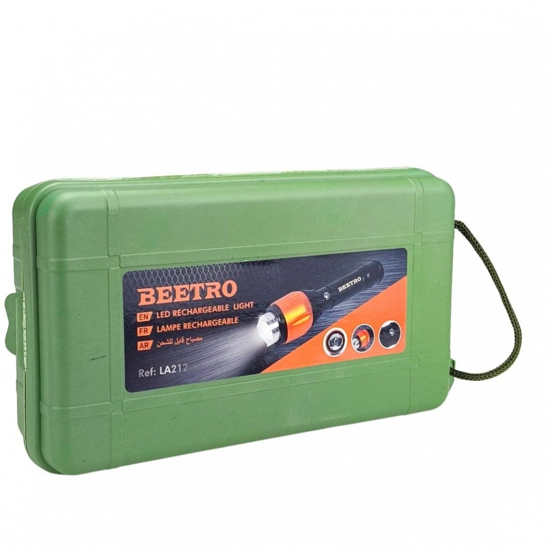 Lampe torche LED portatif rechargeable ZOOM ajustable 3 modes BEETRO ...