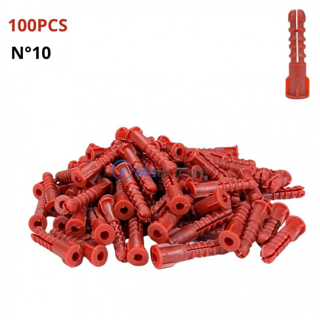 100 chevilles en plastique pour installer des vis dans le mur numéro 10 ...