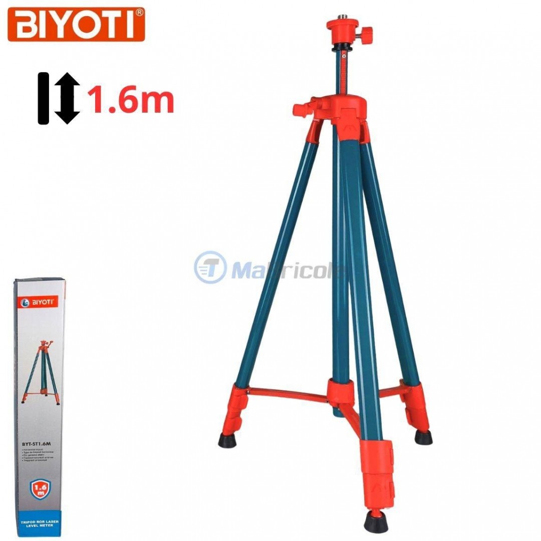Trépied pour niveau laser Hauteur maximale de 1,6 m en acier épaissi BIYOTI | BYT-ST1-6M