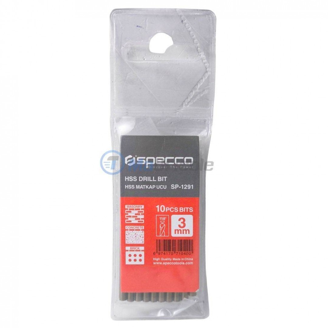 Jeu de forets 10 Pcs, mèches a métal en acier haute vitesse HSS 3mm ...