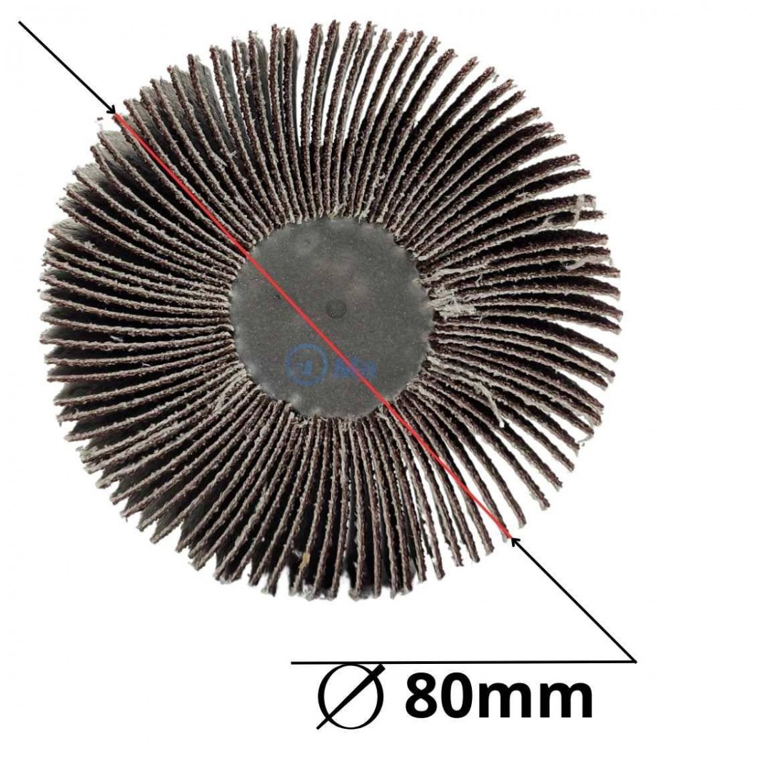 Meule à lamelles ∅80mm × 25mm embout 6mm