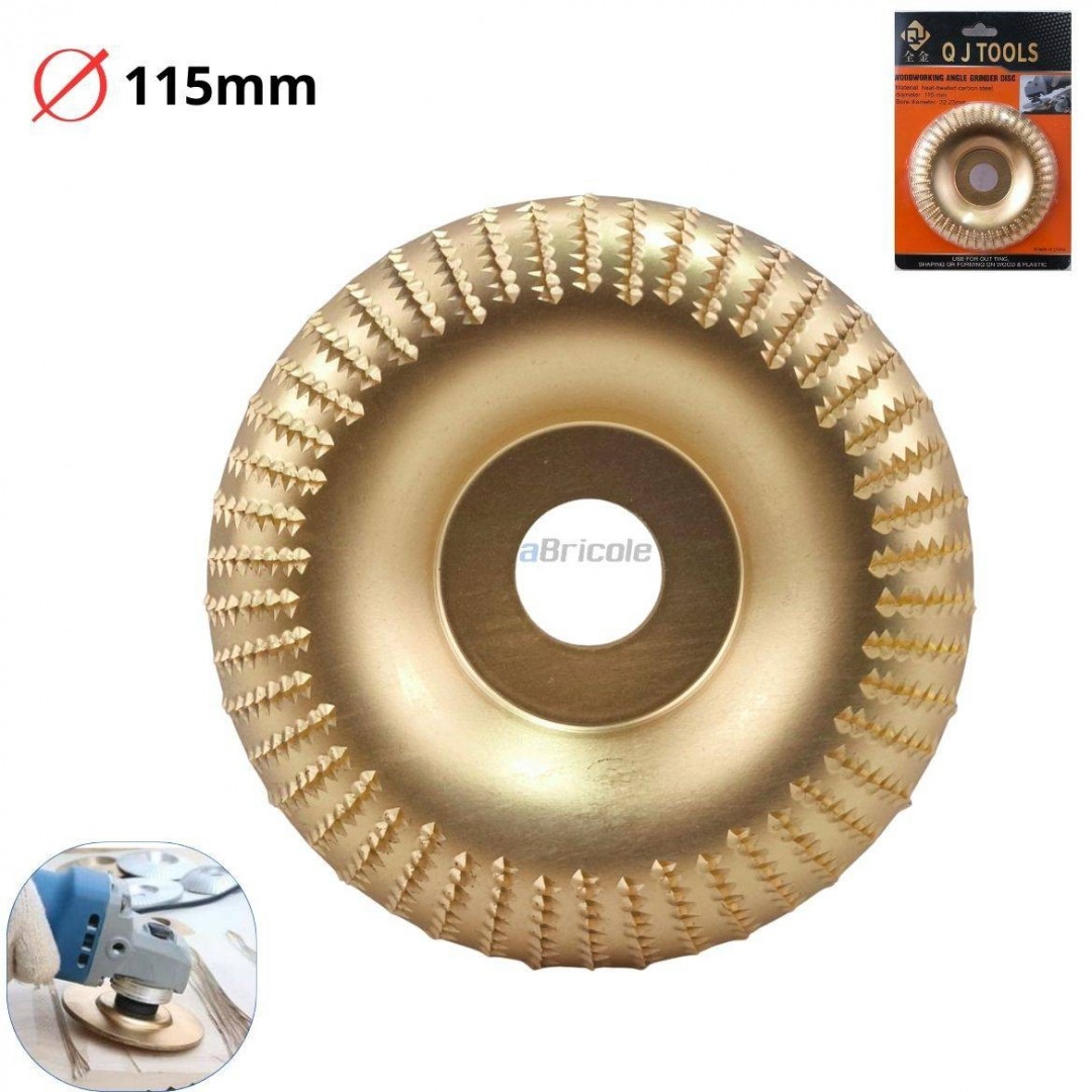 Disque de Moulage ou formation Bois pour meuleuse d'angle 115 mm en ...