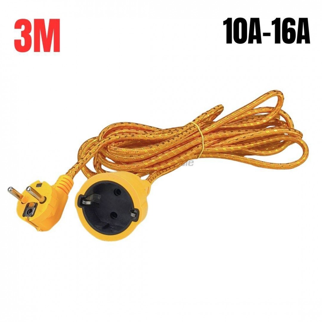 Rallonge électrique 10A-16A 250V longueur 3 m