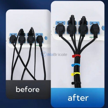 Collier de serrage en plastique 4.8x250mm ROUGE 100 Pcs