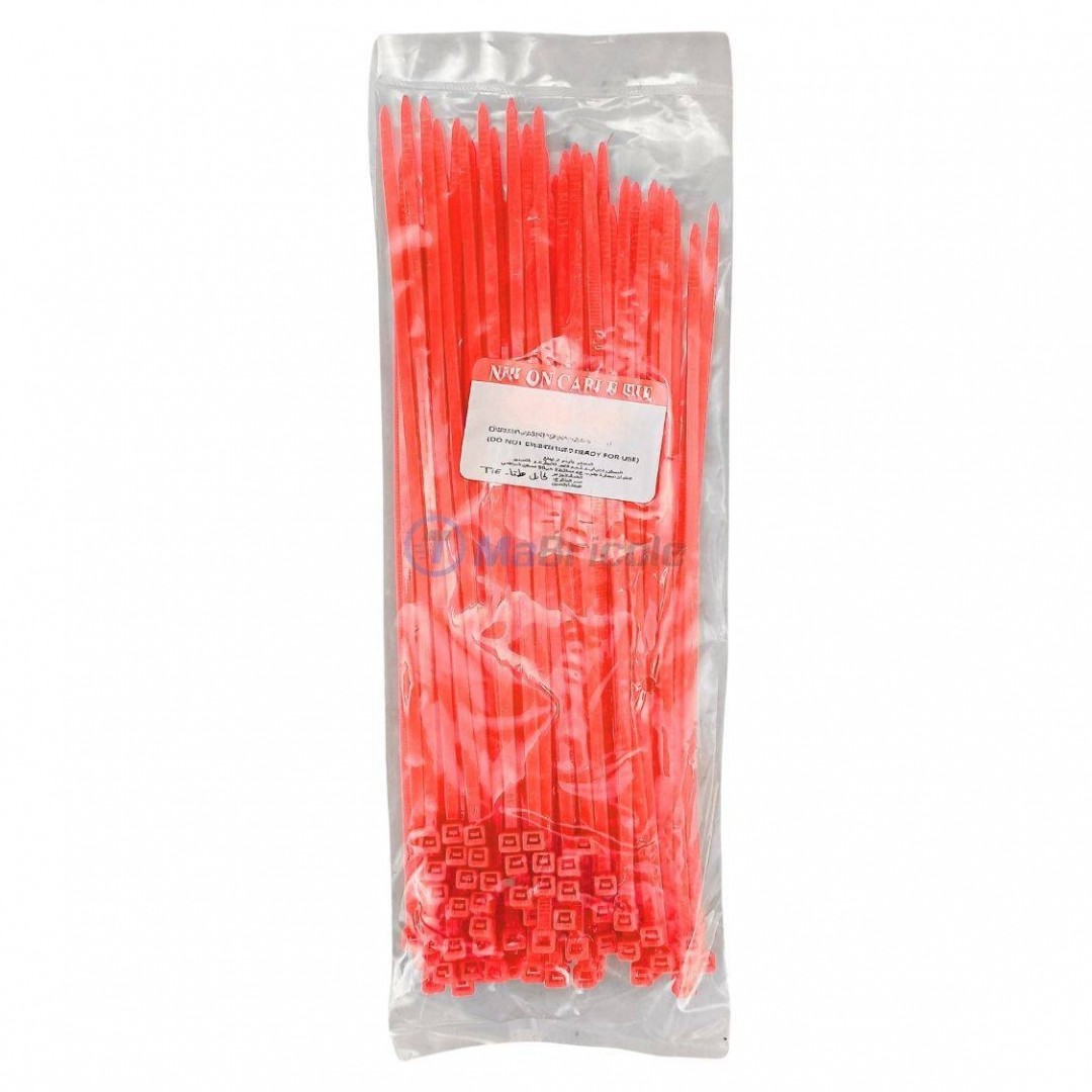 Collier de serrage en plastique 4.8x350mm ROUGE 100 Pcs