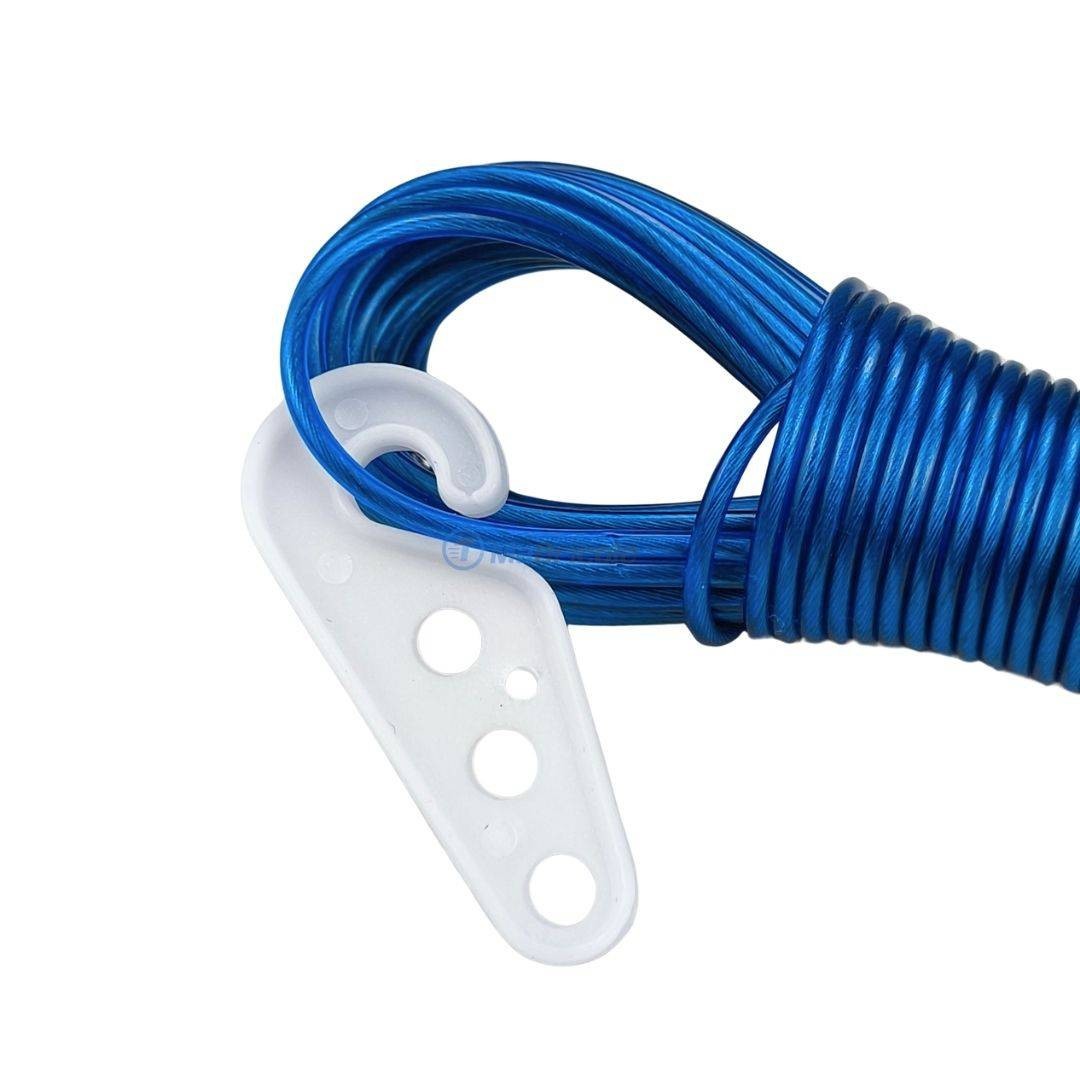 Corde d'étendage avec gaine en PVC et fil métallique 20 mètres