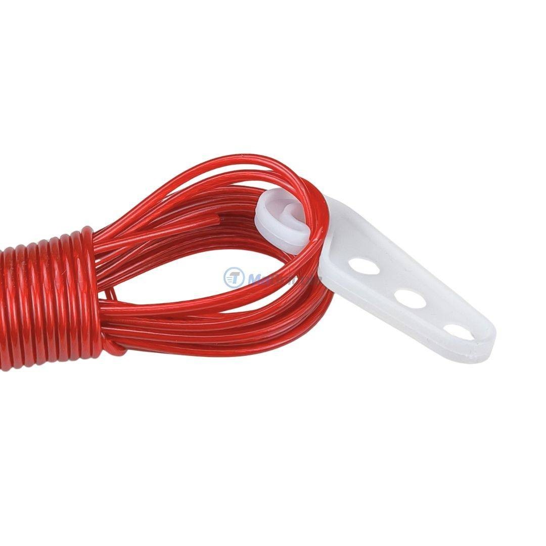 Corde d'étendage avec gaine en PVC et fil métallique 10 mètres