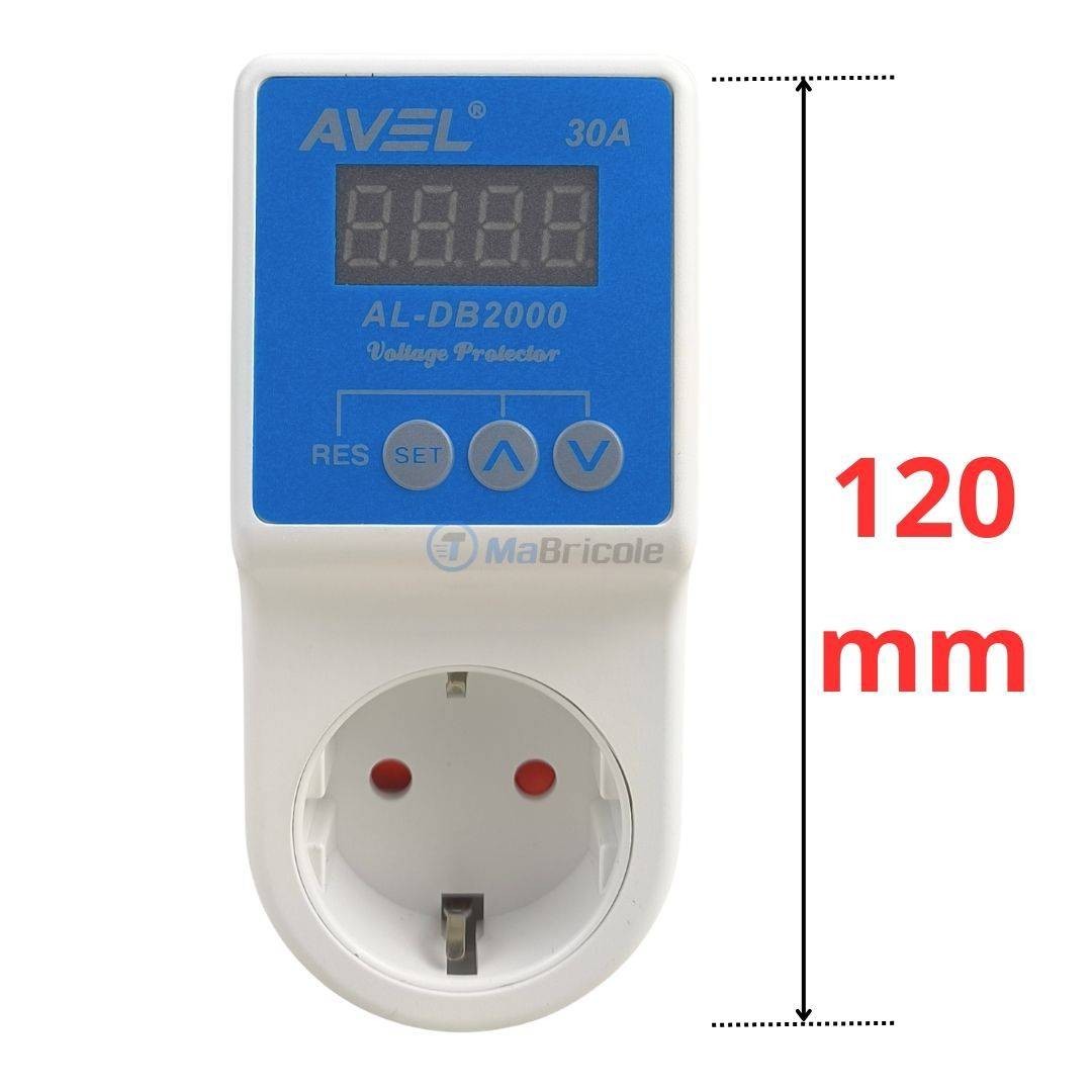 Prise électrique de protection 140-270V 30A avec afficheur AVEL | AL-DB2000