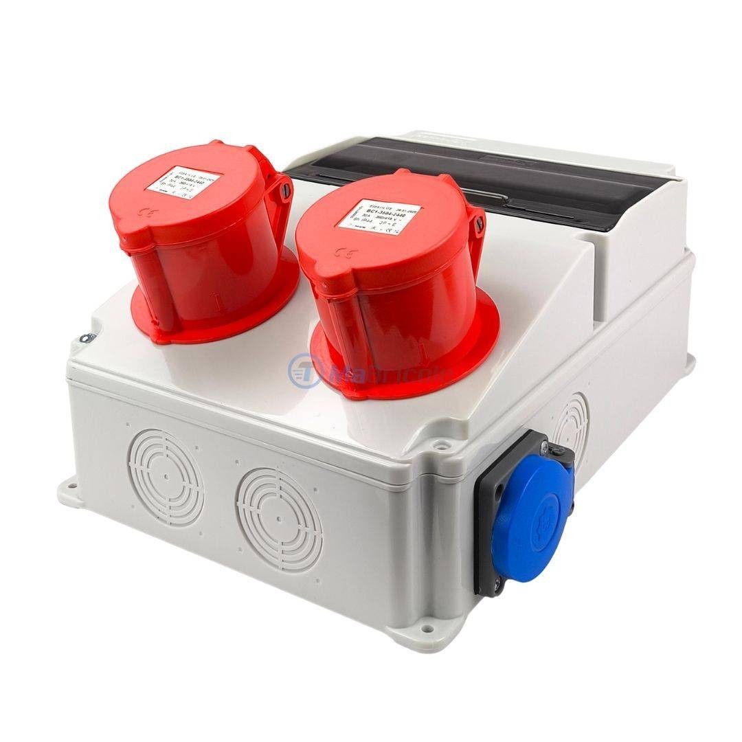 Tableau de distribution industriel apparent à 10 départs 3P+E+ 32A + 2 ...