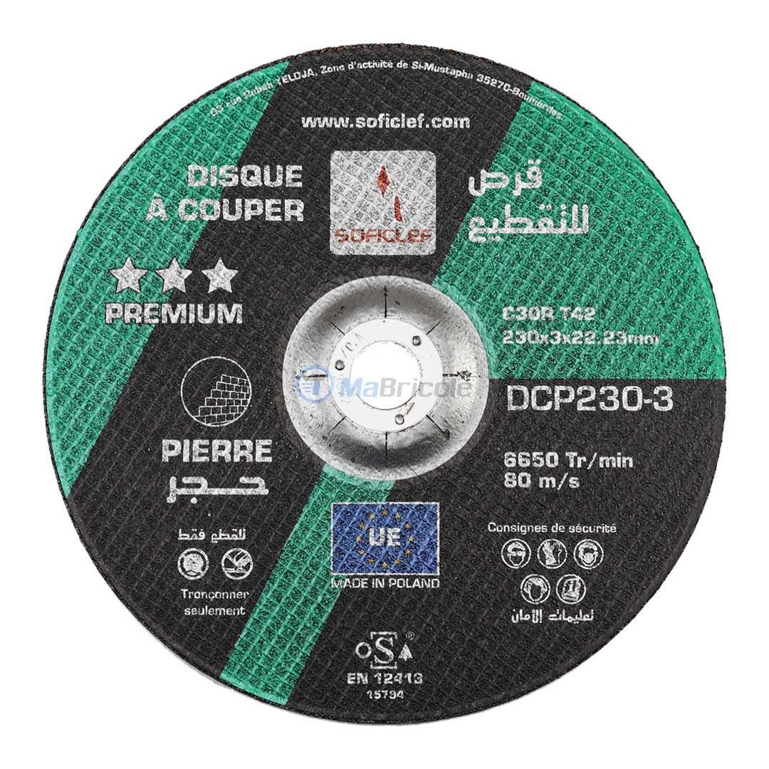 Disque A couper pierre 230X3X22,23 SOFICLEF | MaBricole Algérie
