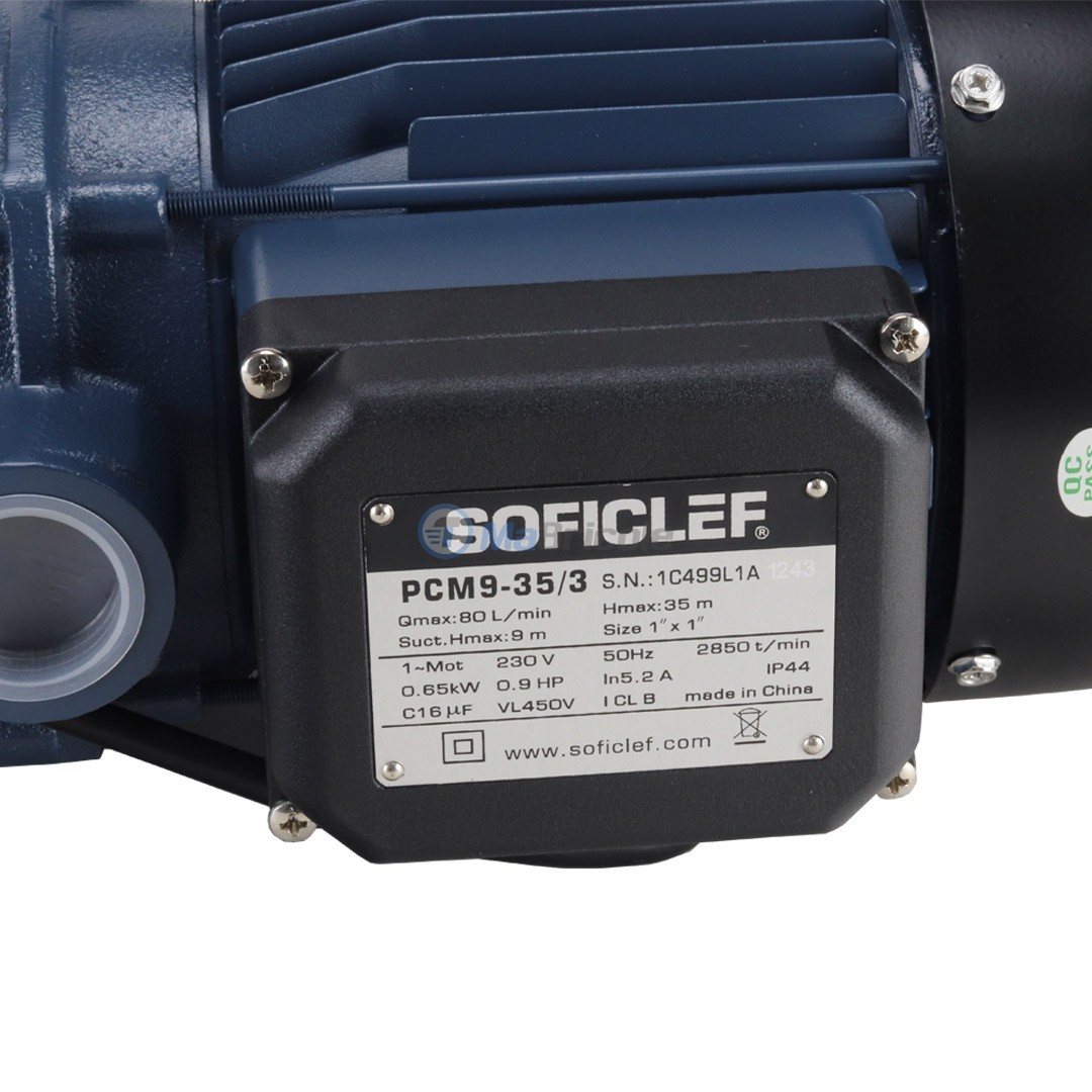 Pompe à eau multicellulaire 3 turbines 9-35m 0.65Kw SOFICLEF | PCM9-35/3