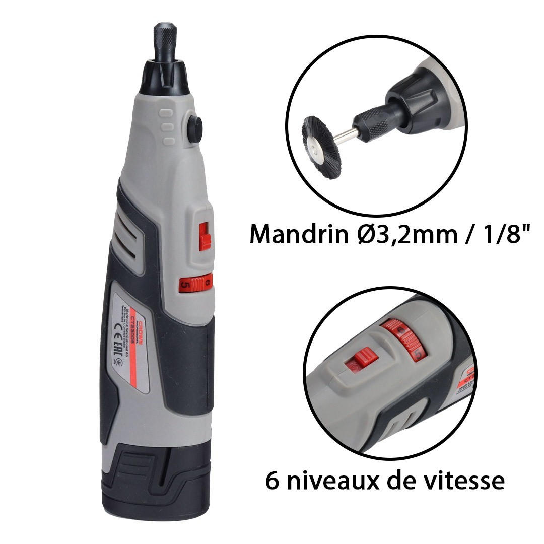 Outil rotatif sans fil 12v 38PCs CROWN