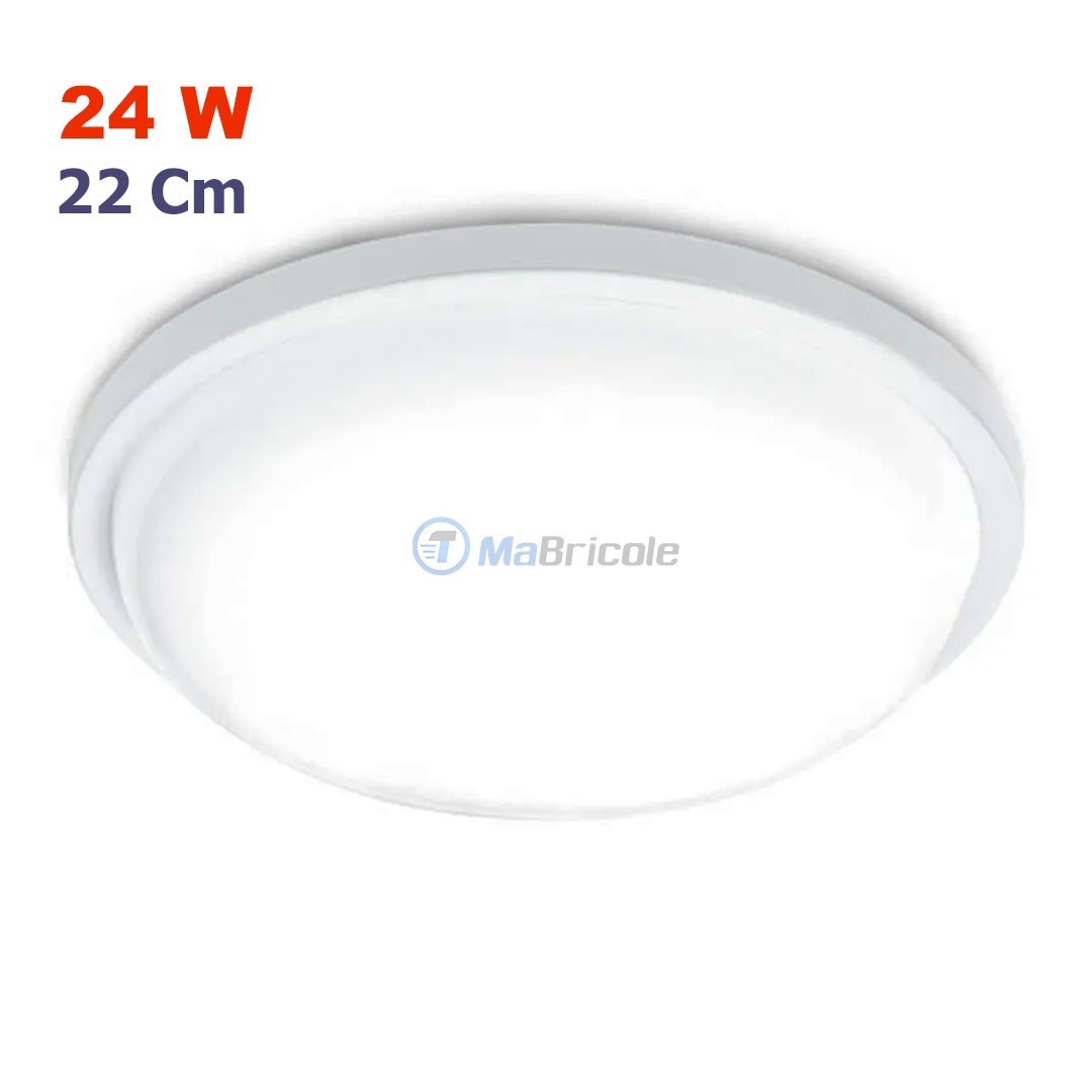 Plafonnier LED étanche rond 24W Ø 22cm MODERN ELECTRIC | LCL220-24W