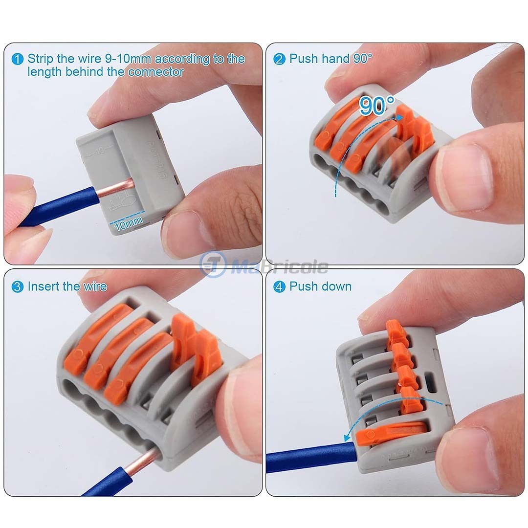 Connecteur électrique rapide 5pins 32A 0,08-2,5mm Certification CQC