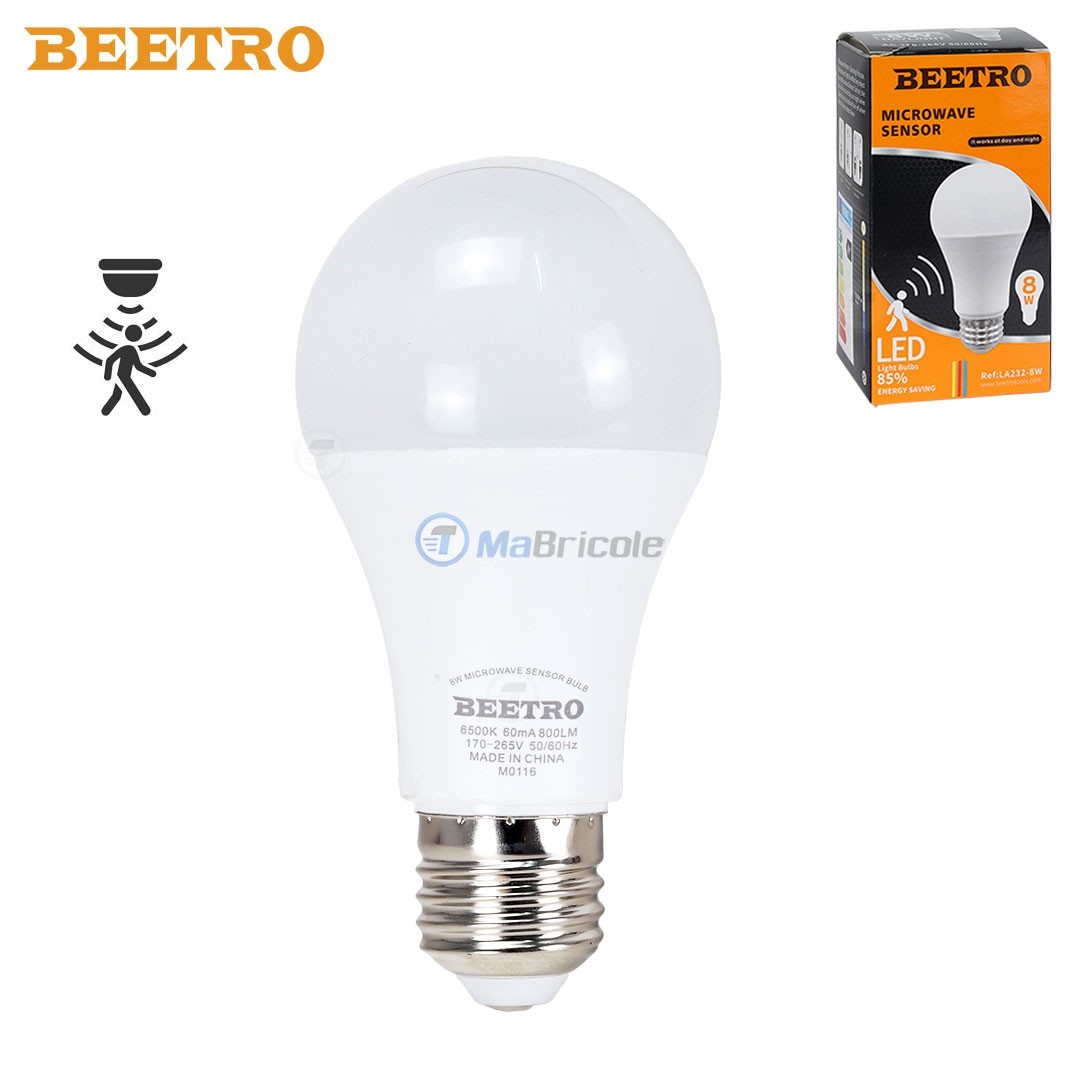 Lampe LED avec détecteur de mouvement 8W 800LM BEETRO