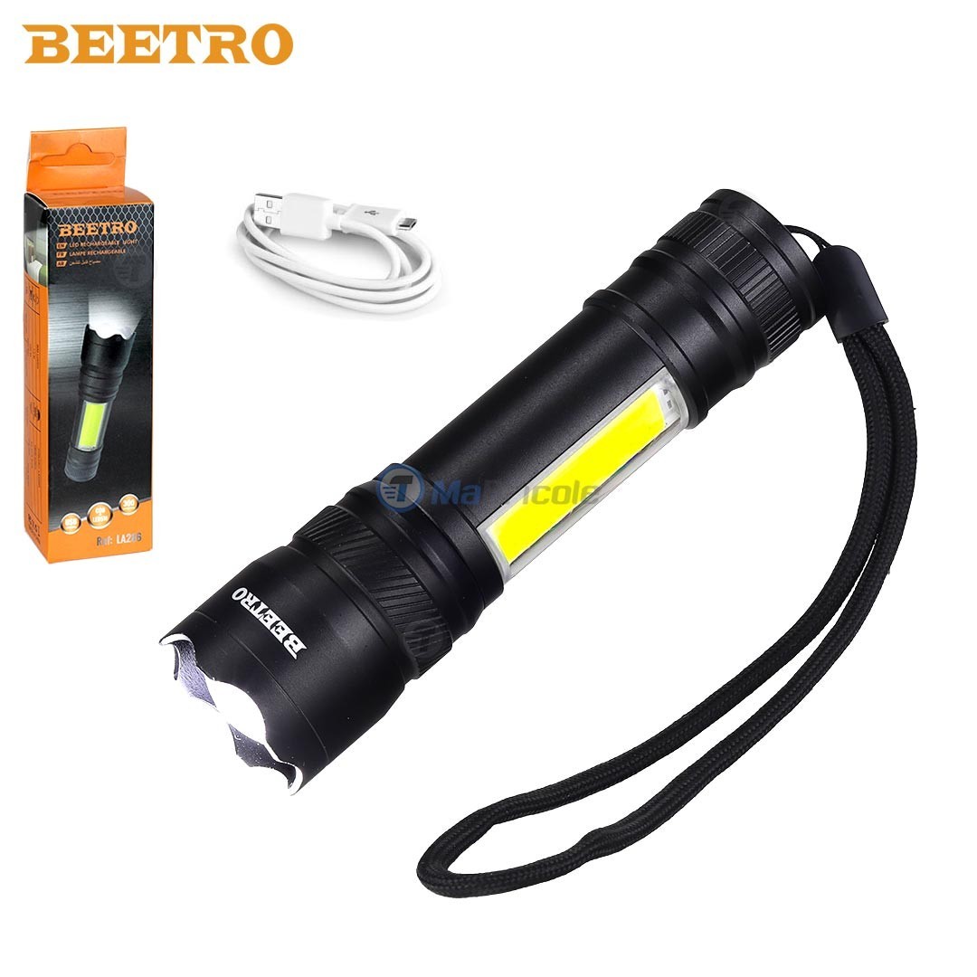 Lampe torche LED rechageable USB 300LM BEETRO | LA286