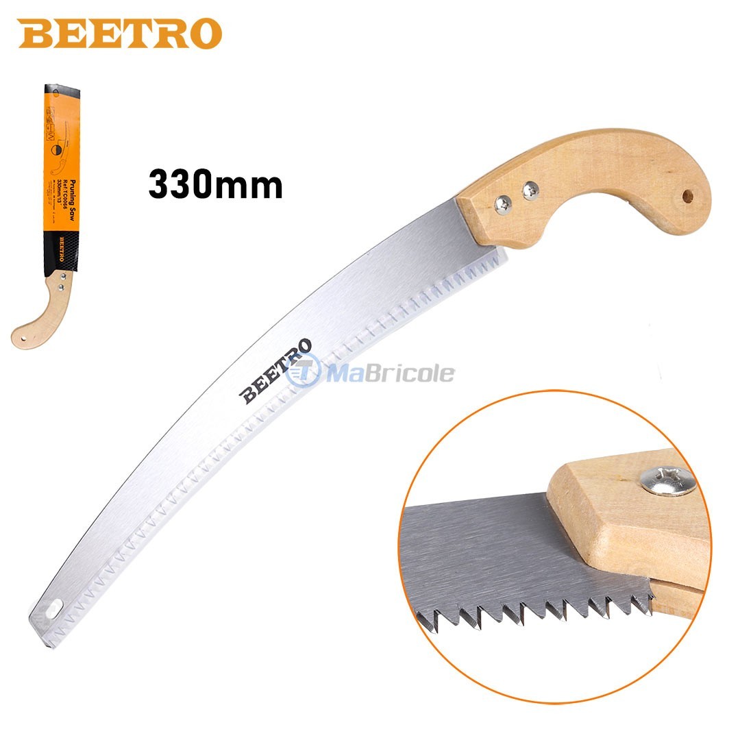 Scie d'élagage à main manche en bois 330mm BEETRO