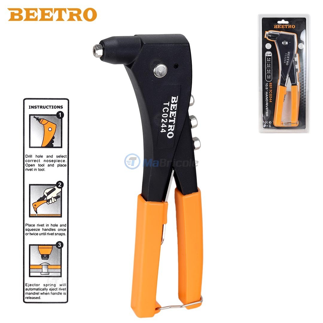 Riveteuse manuelle corps en alliage forgé 2,4-4,8mm BEETRO | TC0244