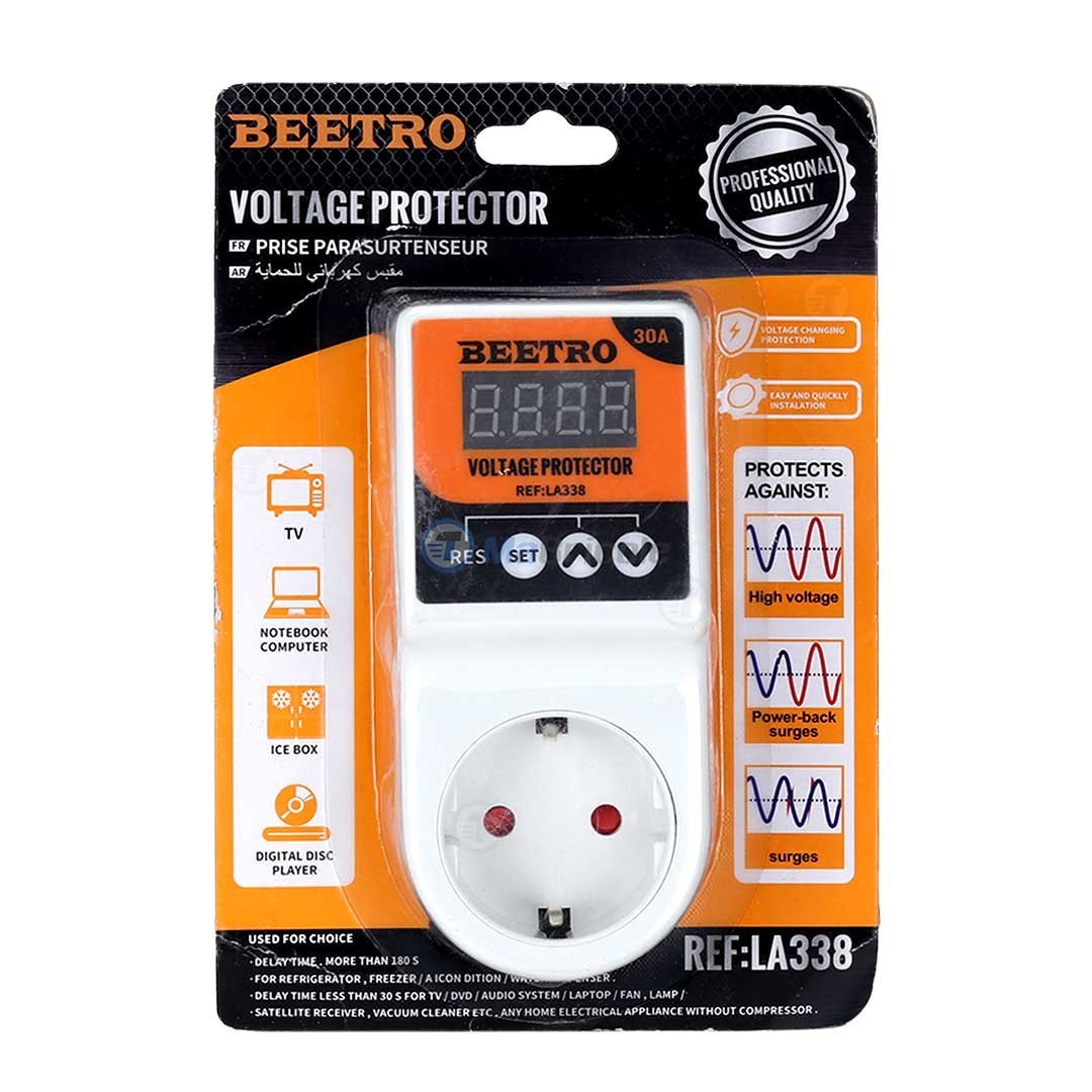Prise électrique de protection 140-270V 30A avec afficheur BEETRO | LA338