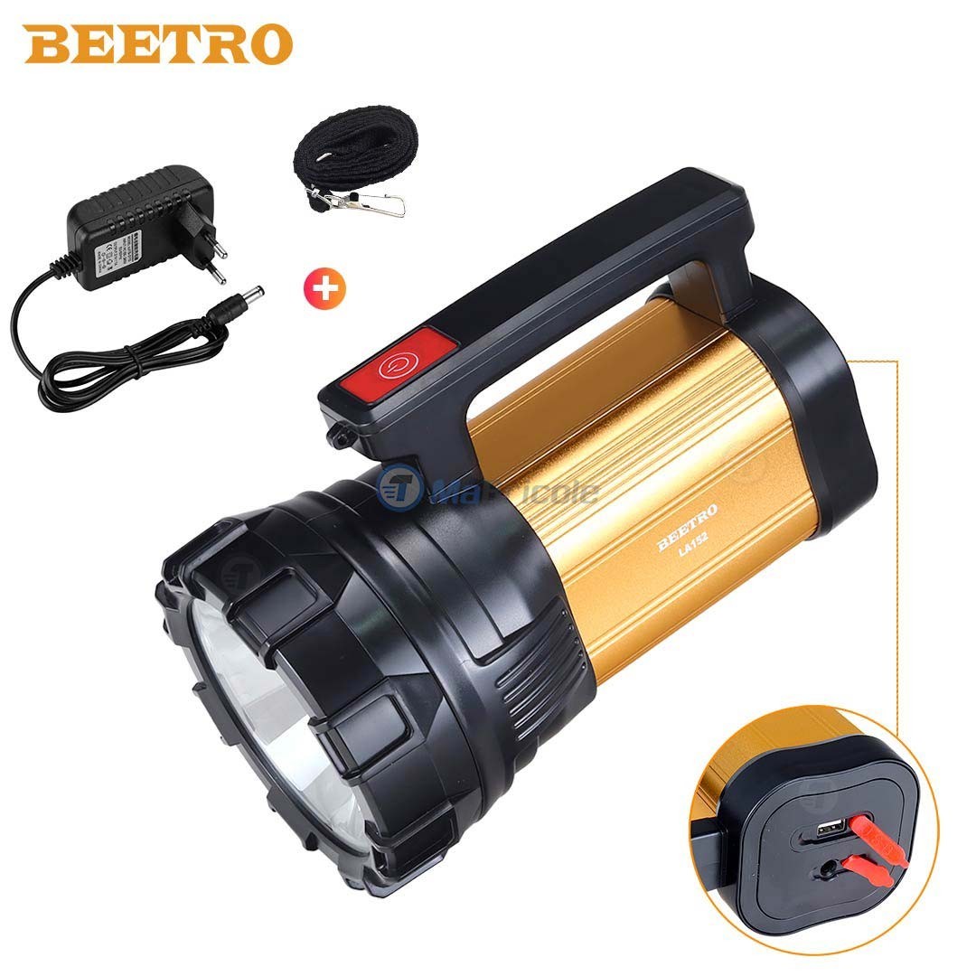 Lampe torche LED rechageable avec prise de sortie USB BEETRO | LA152