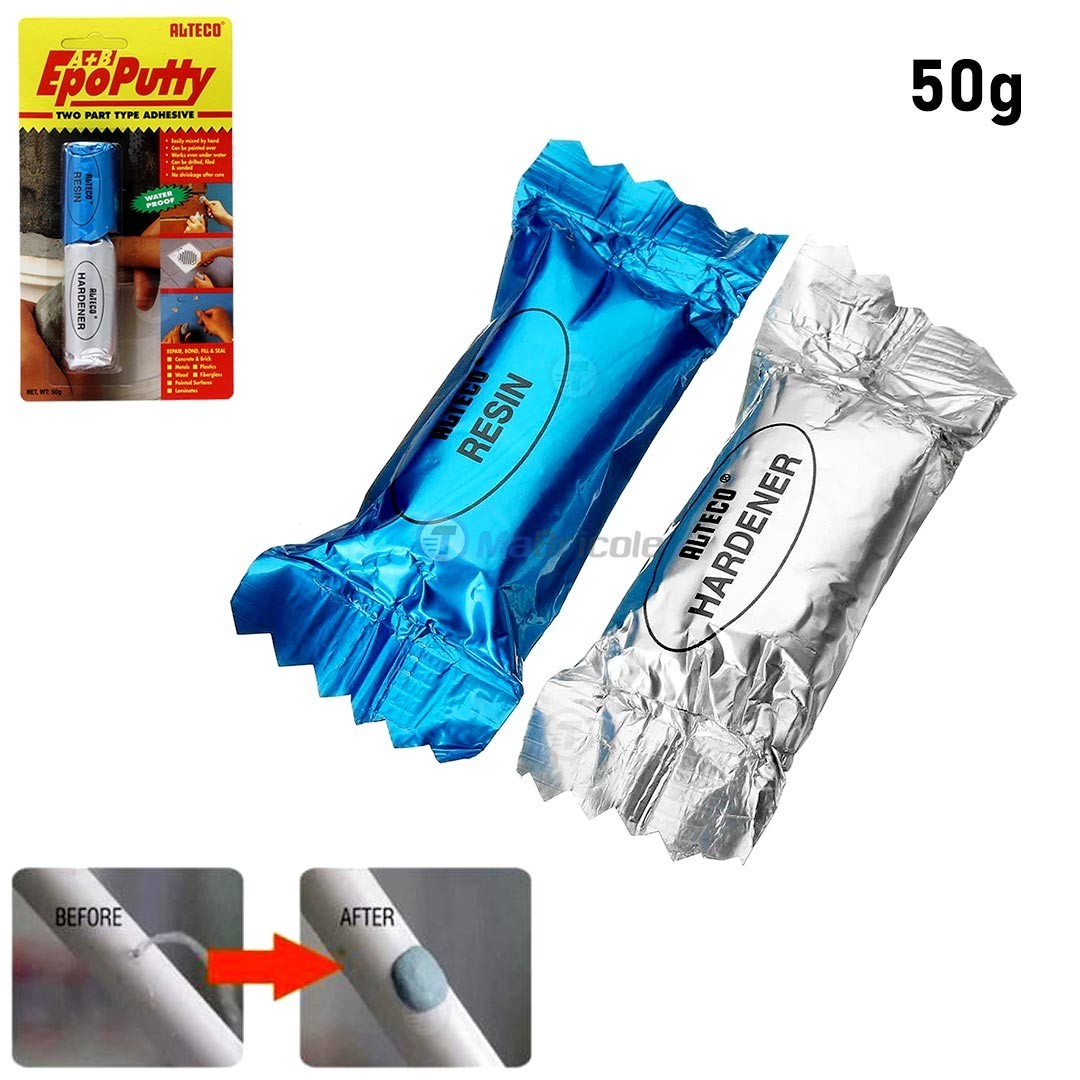 Colle Epoxy Adhésive en deux parties A+B EpoPutty 50g ALTECO | 17964B1