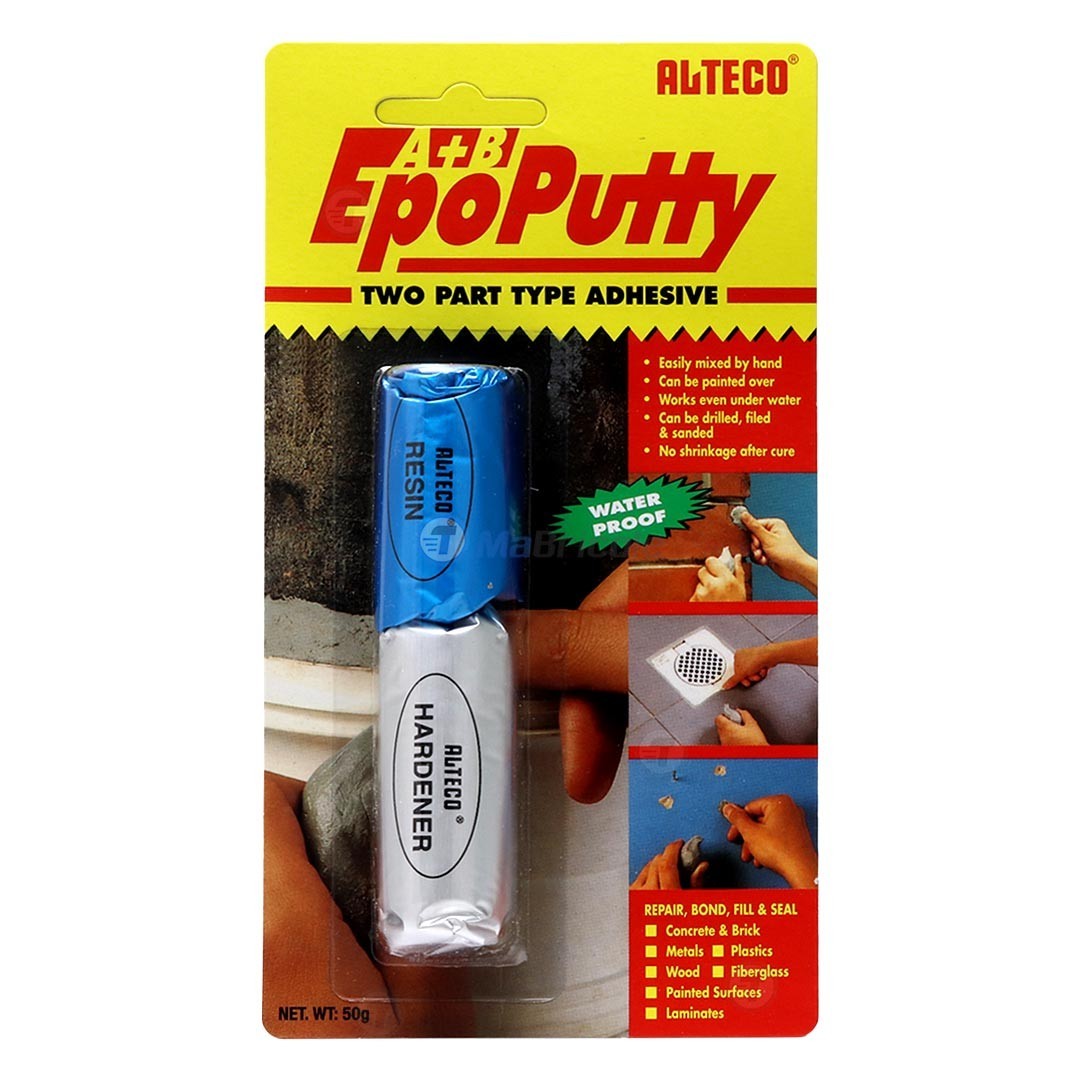Colle Epoxy Adhésive en deux parties A+B EpoPutty 50g ALTECO | 17964B1