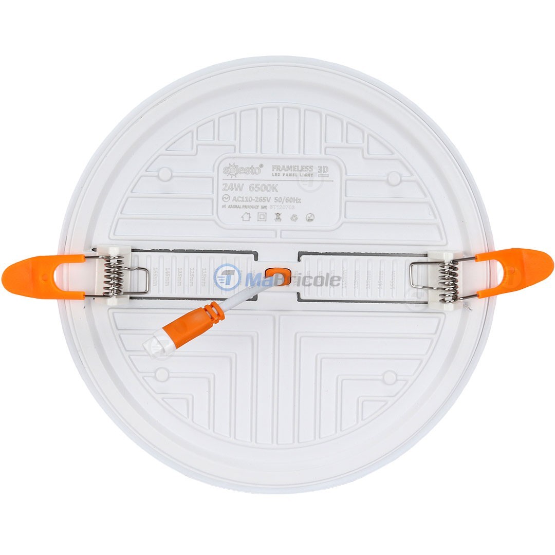 Spot LED 3D 24W Ø 140mm avec transformateur SOLESTO | SEL3D140B-24W